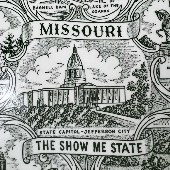 Dining | Vintage 196s Missouri The Show Me State Souvenir Plate 95 Inch ...